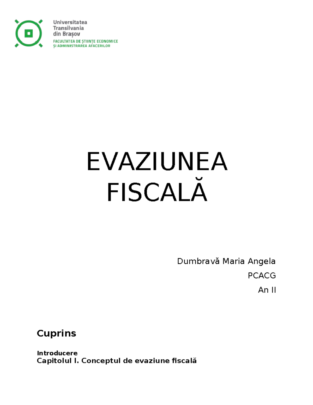 Evaziunea Fiscală în România: Analiză și Propuneri de Combatere - PCACG ...