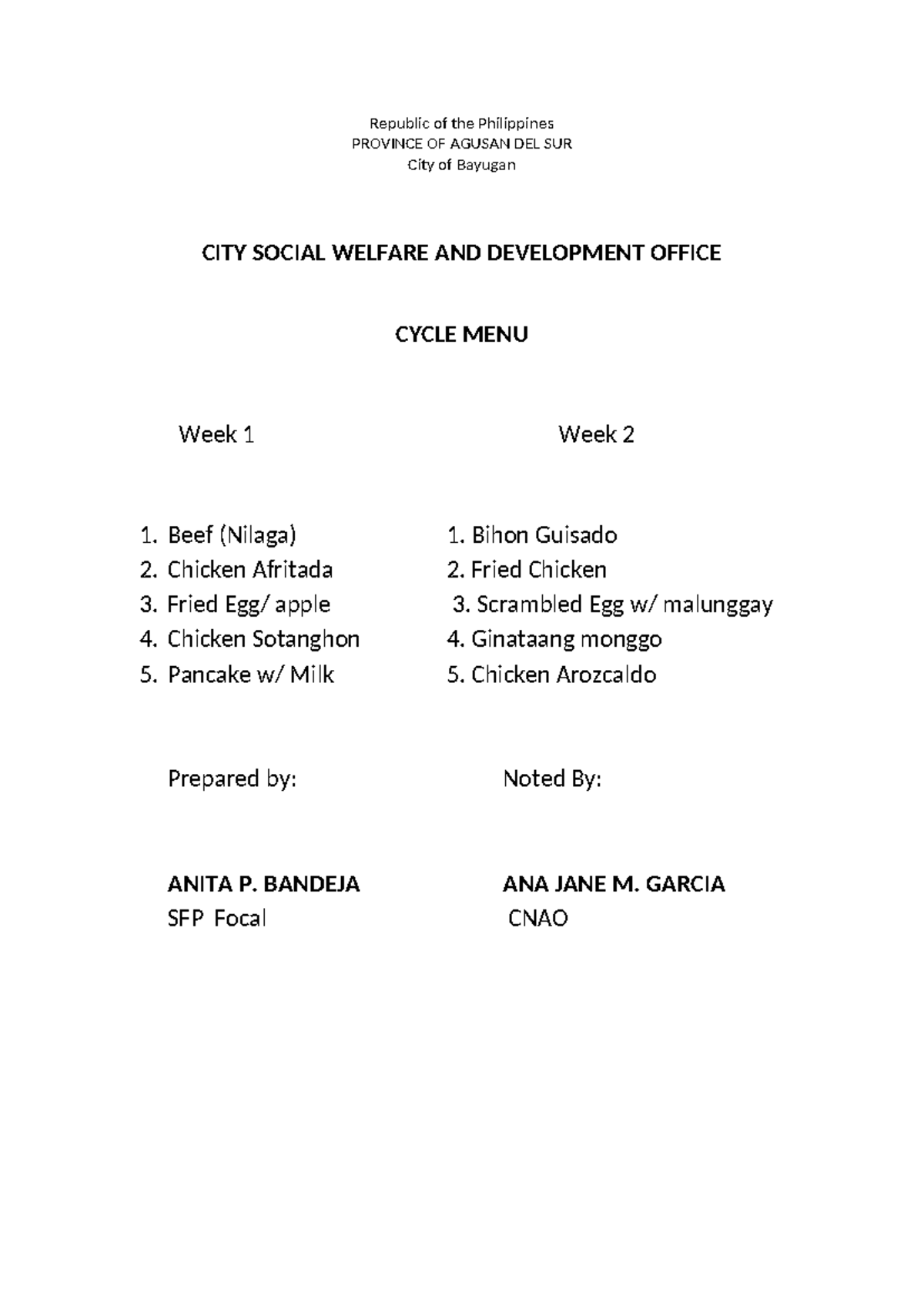 14th Cycle Menu 2 - Amfndncnzks - corporate law,social psychology ...