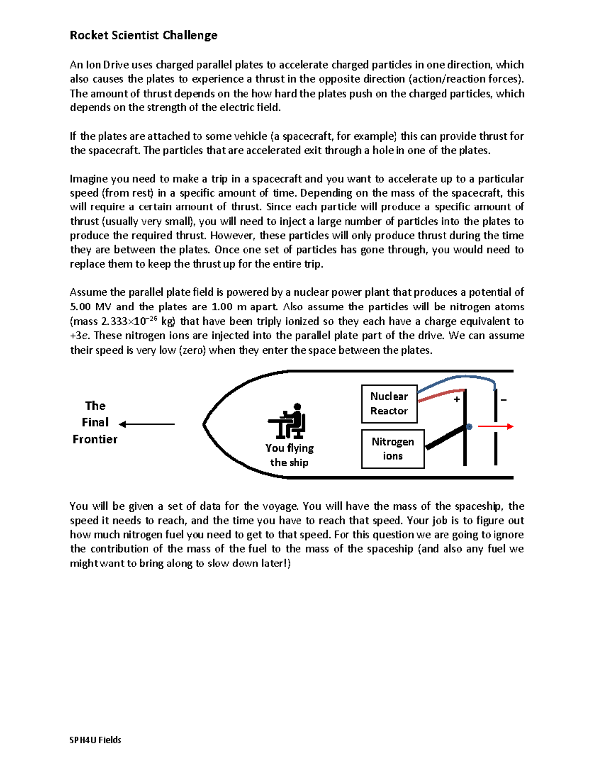 SPH4U Final Exam: Ion Drive Thrust Calculation Challenge - Studocu