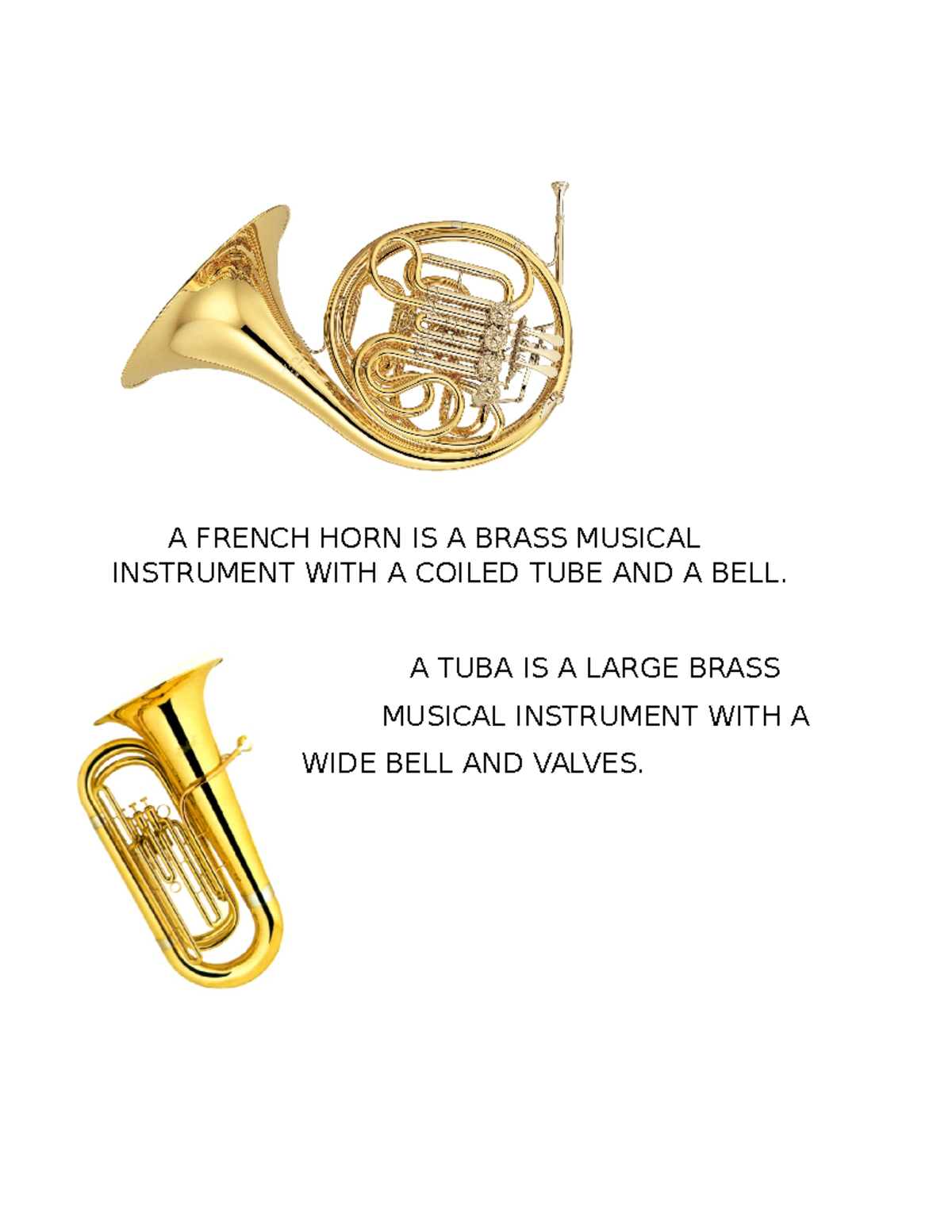 A French HORN IS A Brass Musical Instrument WITH A Coiled TUBE AND A ...