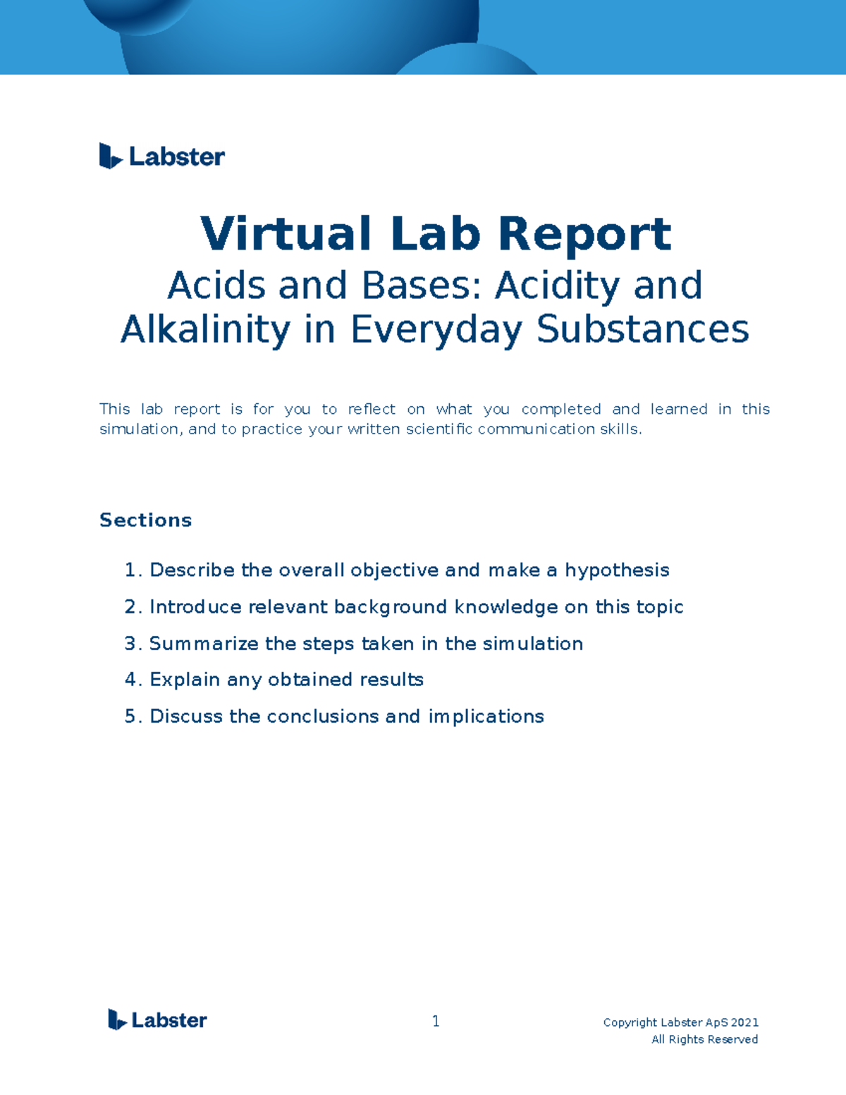 Acids and Bases Lab MT - Virtual Lab Report Acids and Bases: Acidity ...
