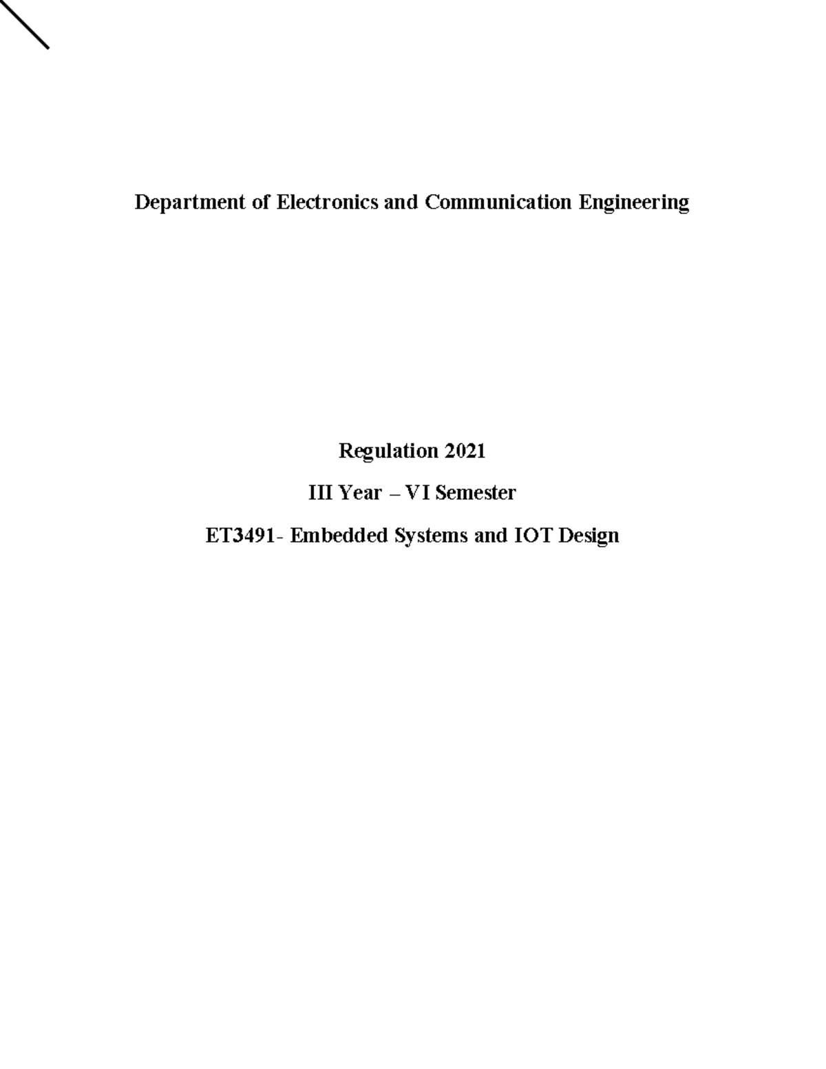 ET3491 Embedded Systems and IoT Design Notes: Microcontroller Insights ...