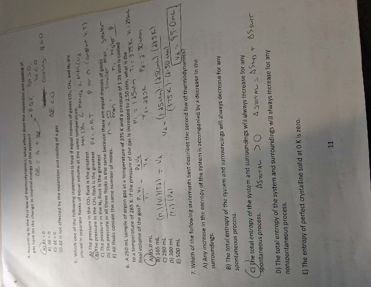 Chem 2021 Midterm Exam Solutions and Key Concepts - Studocu