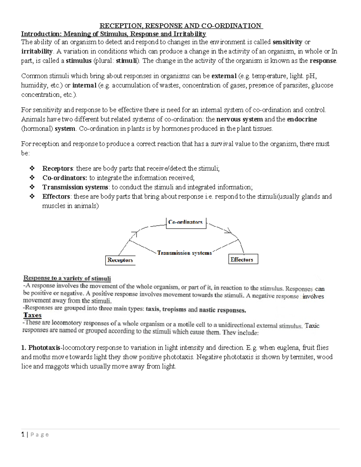 Reception and Response: Understanding Stimulus and Irritability in ...