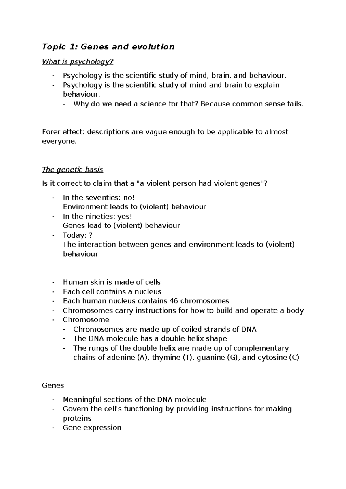 Introduction to Psychology: Genes, Brain, and Behavior Insights ...