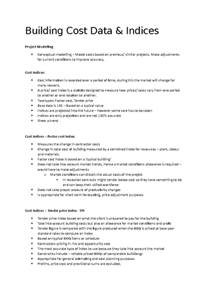 Lecture 7 - Elemental Cost Planning - Elemental Cost Planning ...