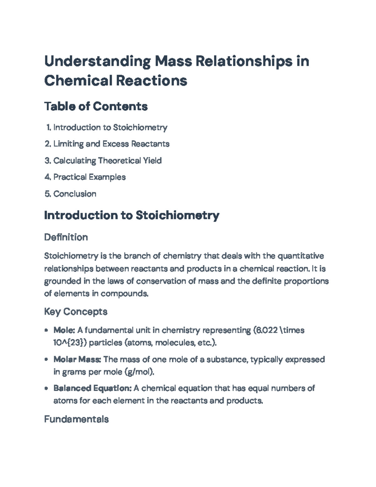 Understanding Stoichiometry: Limiting Reactants & Theoretical Yield ...