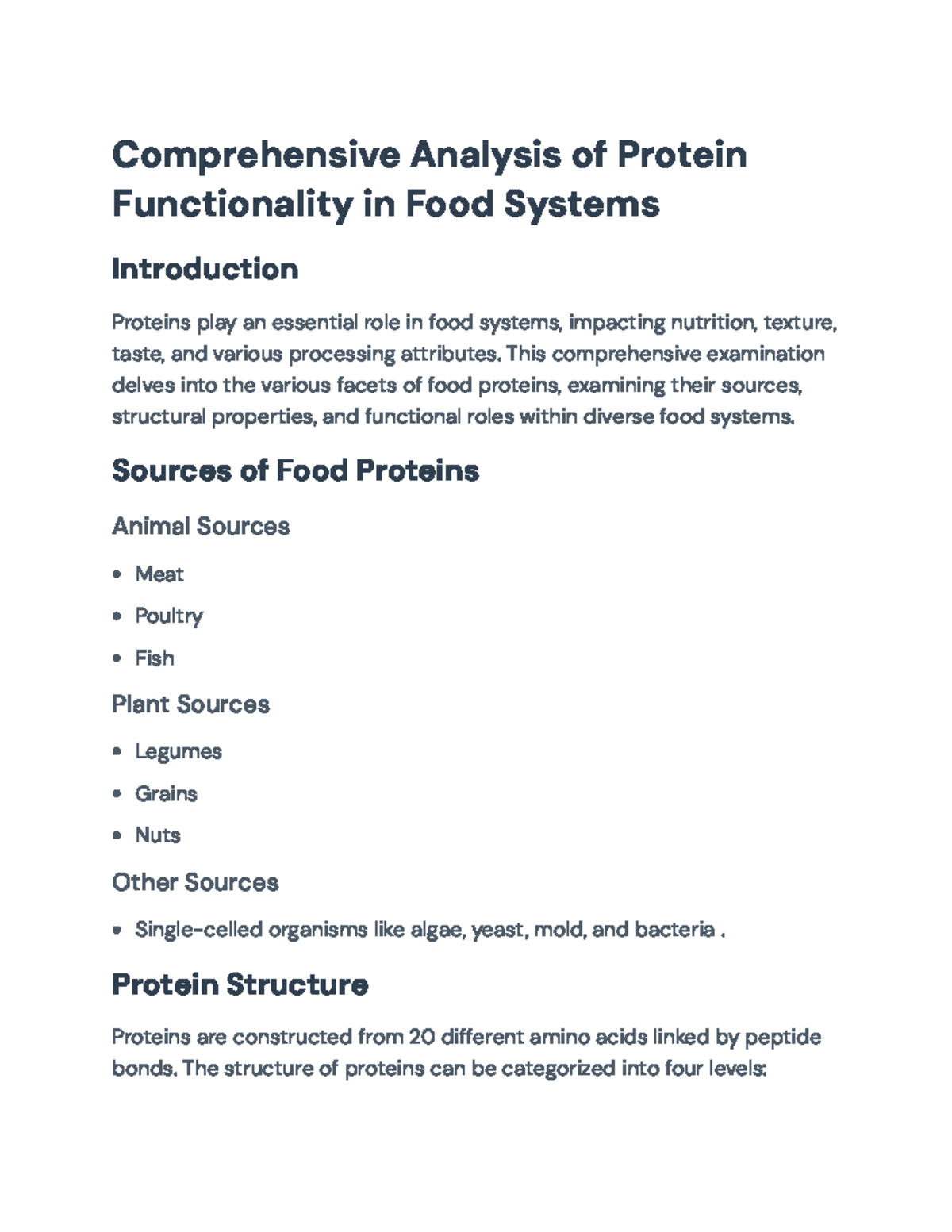 Analyzing Protein Functionality in Food Systems - Comprehensive ...
