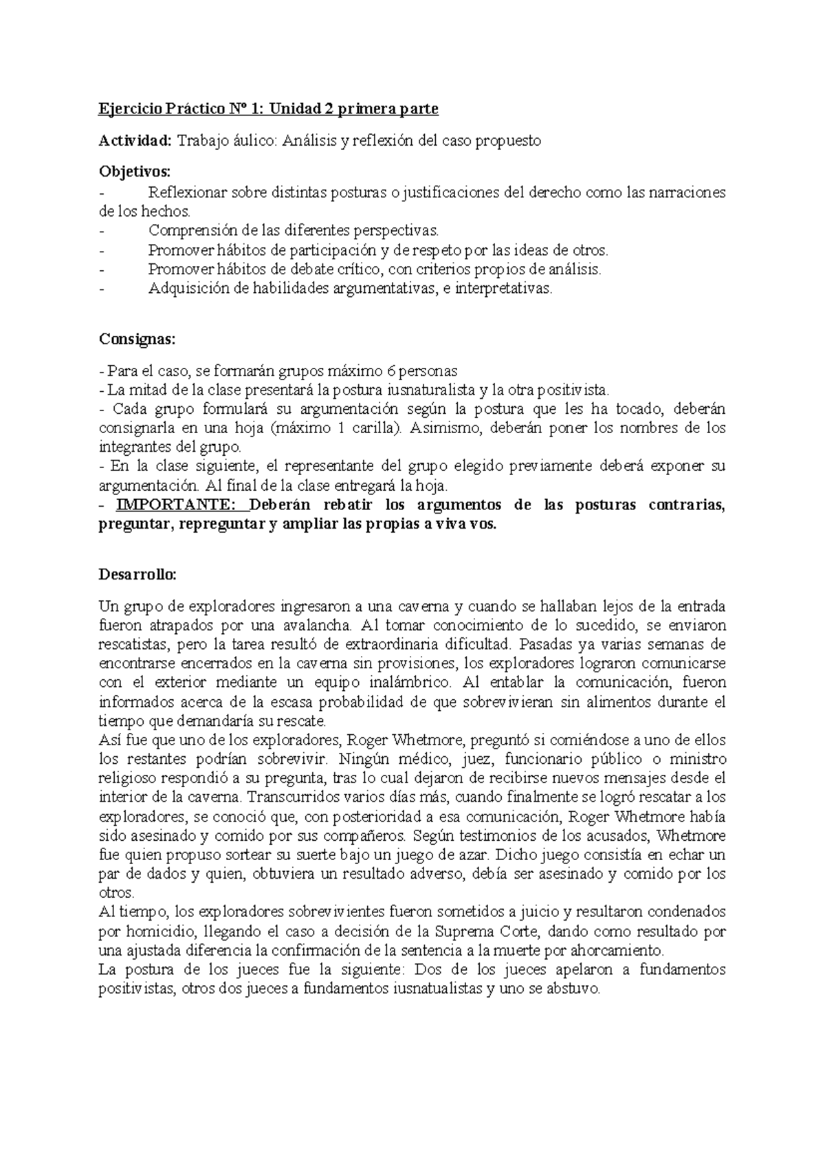 Práctico U. 2: Análisis del Caso Whetmore en Filosofía Clásica - Studocu