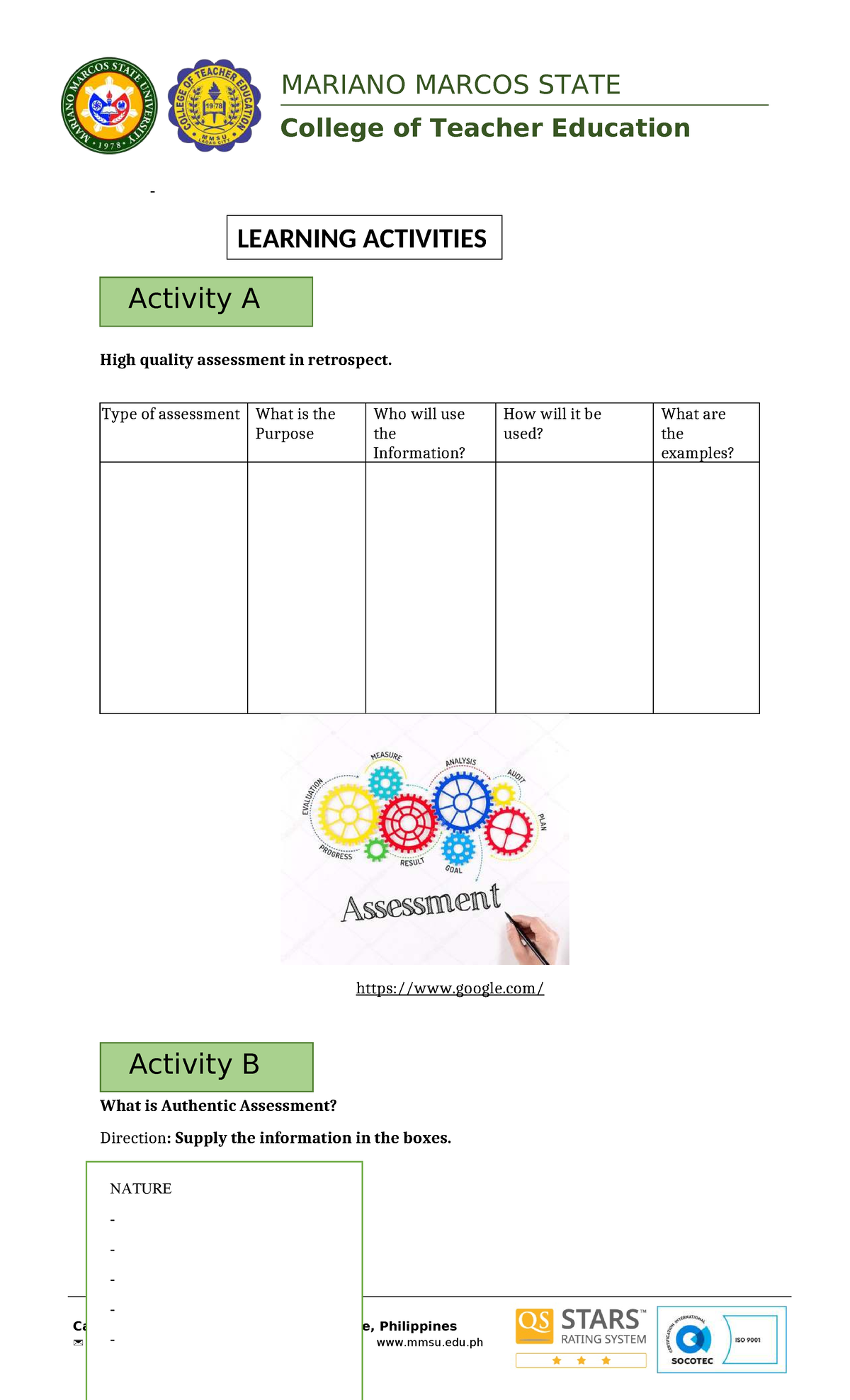 EDUC 155 Chapter 1: Understanding Authentic Assessment and Its Uses - Studocu
