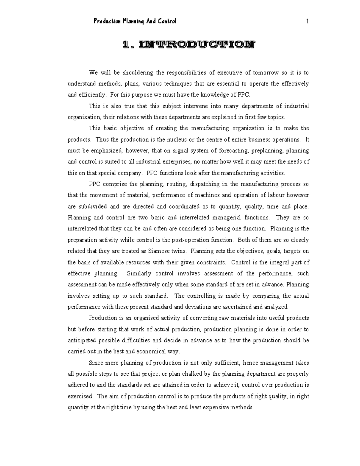 PPC 101: Comprehensive Notes on Production Planning & Control - Studocu