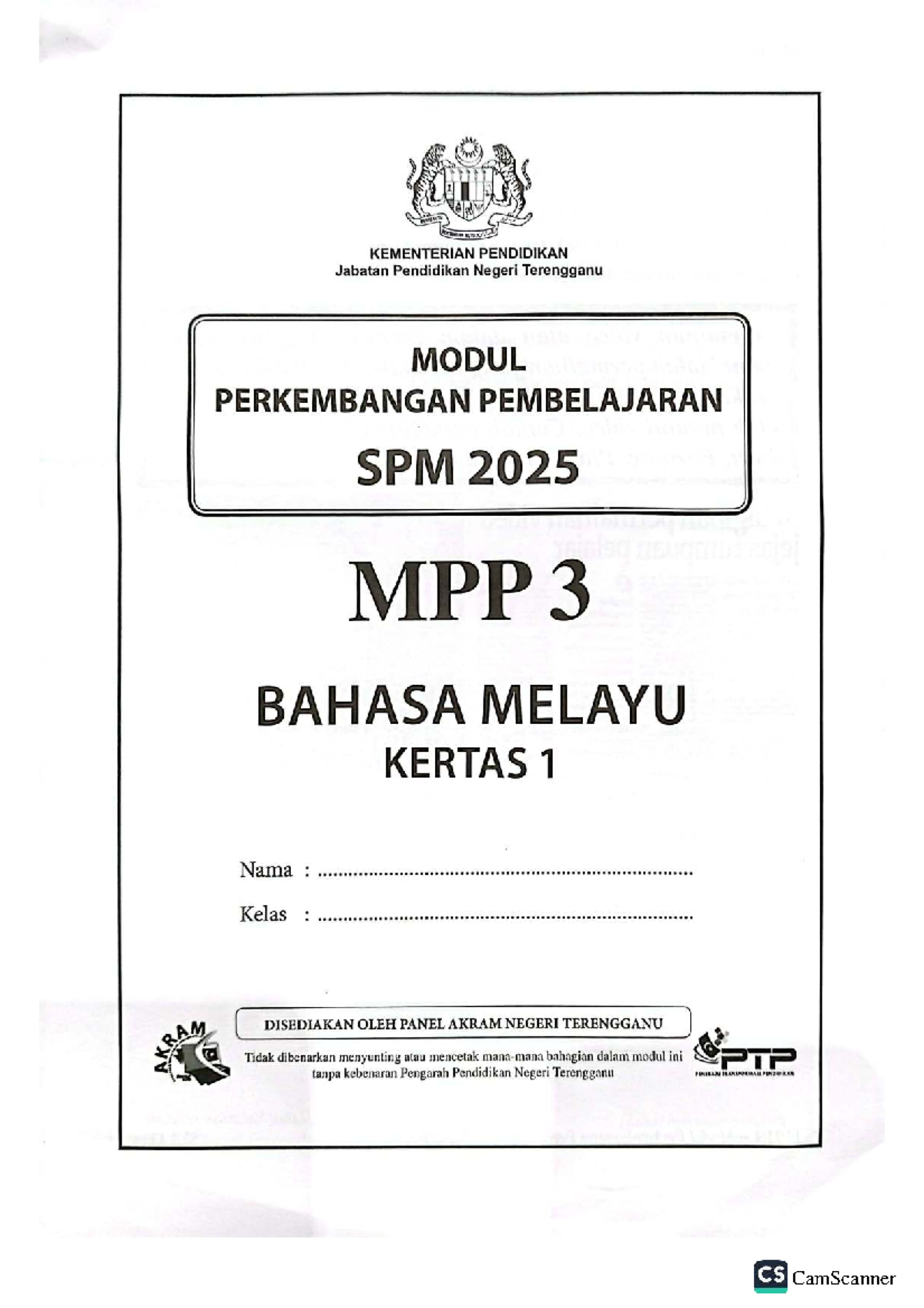 Modul Perkembangan Pembelajaran SPM 2025 MPP 3: Bahasa Melayu Kertas 1 ...