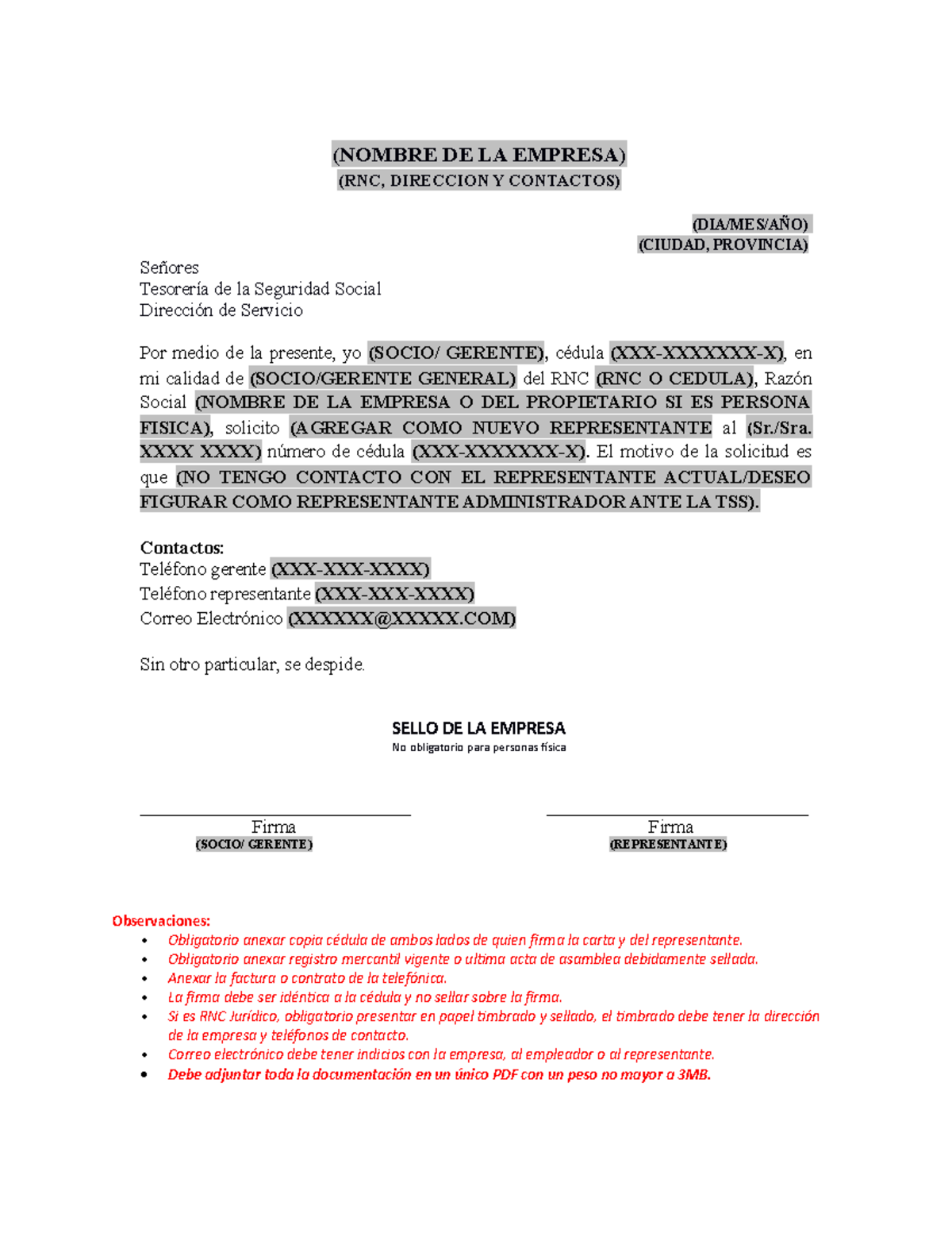 Modelo De Carta Autenticada