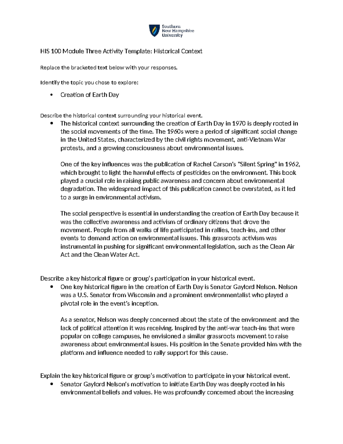 3-1 Activity entry - HIS 100 Module Three Activity Template: Historical ...