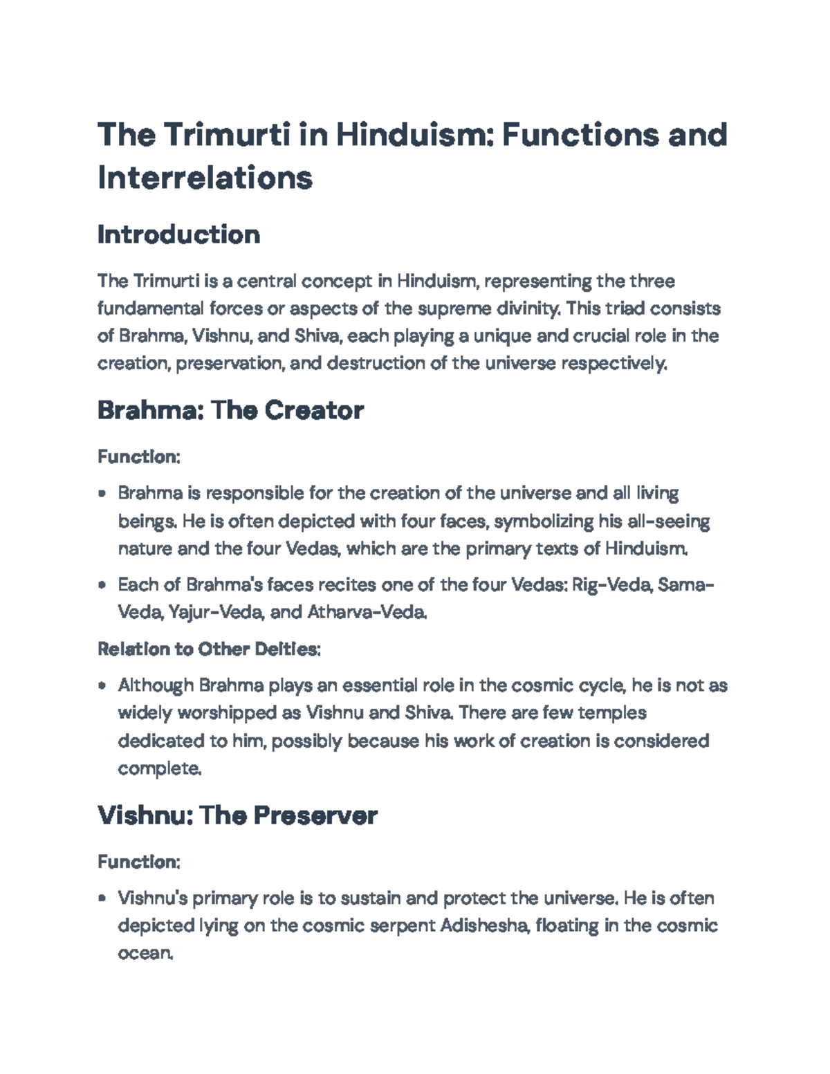 The Trimurti in Hinduism: Roles and Interrelations Explained - The ...