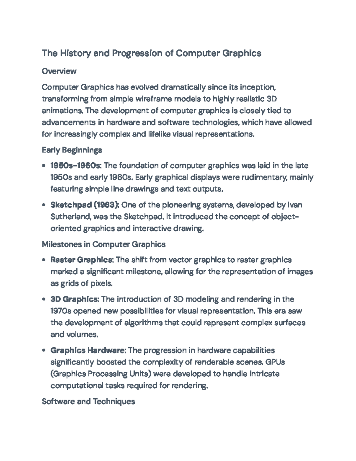 The Evolution of Computer Graphics: Milestones and Trends - The History ...