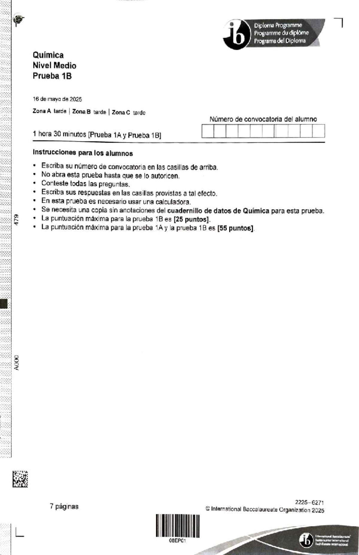 Química NM P1B 2025 - Apuntes para el Examen de Mayo - Studocu