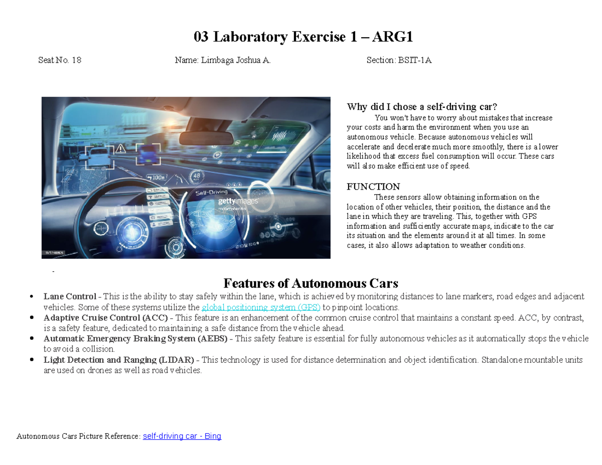 03 Laboratory Exercise 1 - ARG Limbaga Intro - 03 Laboratory Exercise 1 ...