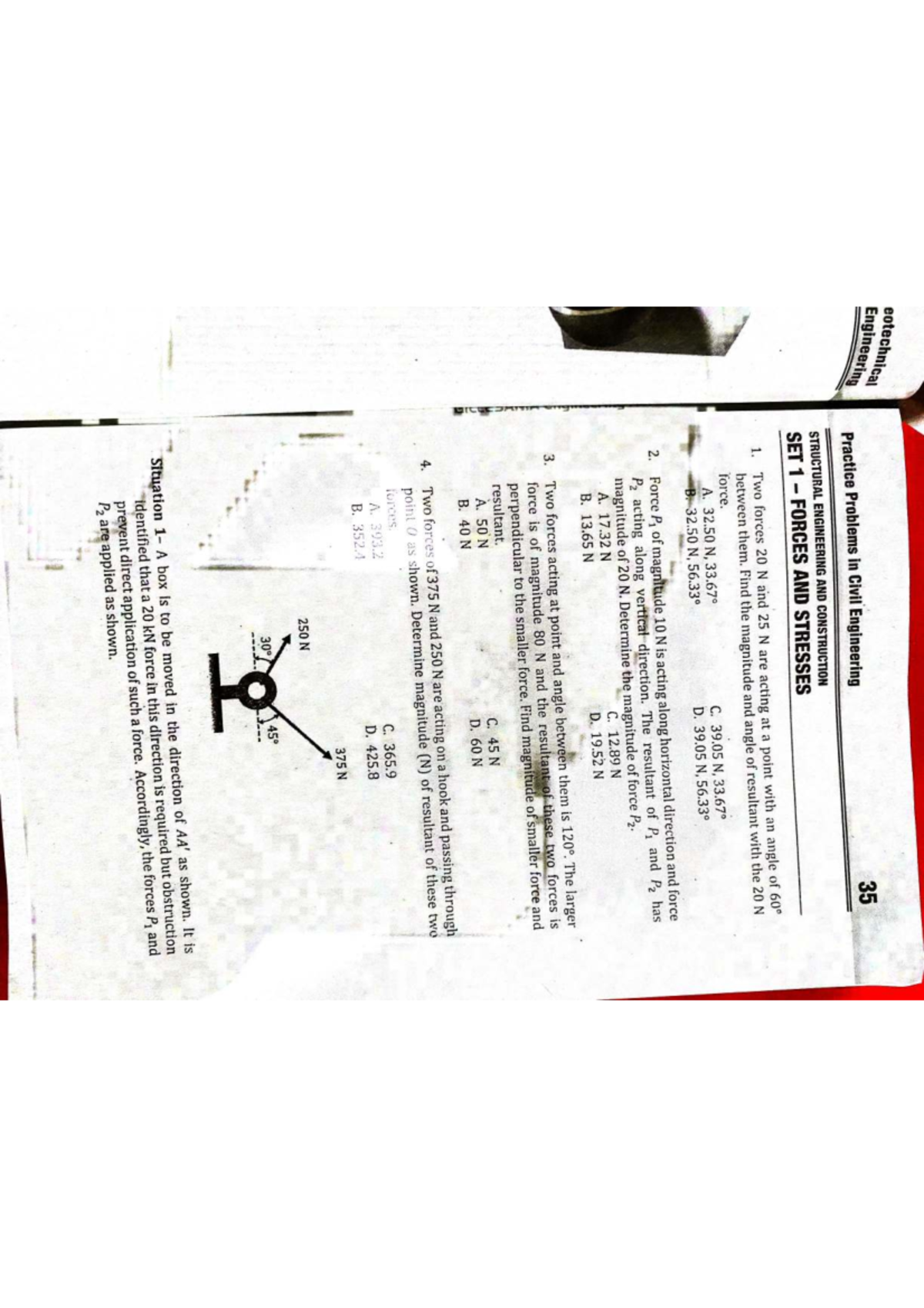 PSAD - Structural Engineering Practice Problems Set 1 - Studocu