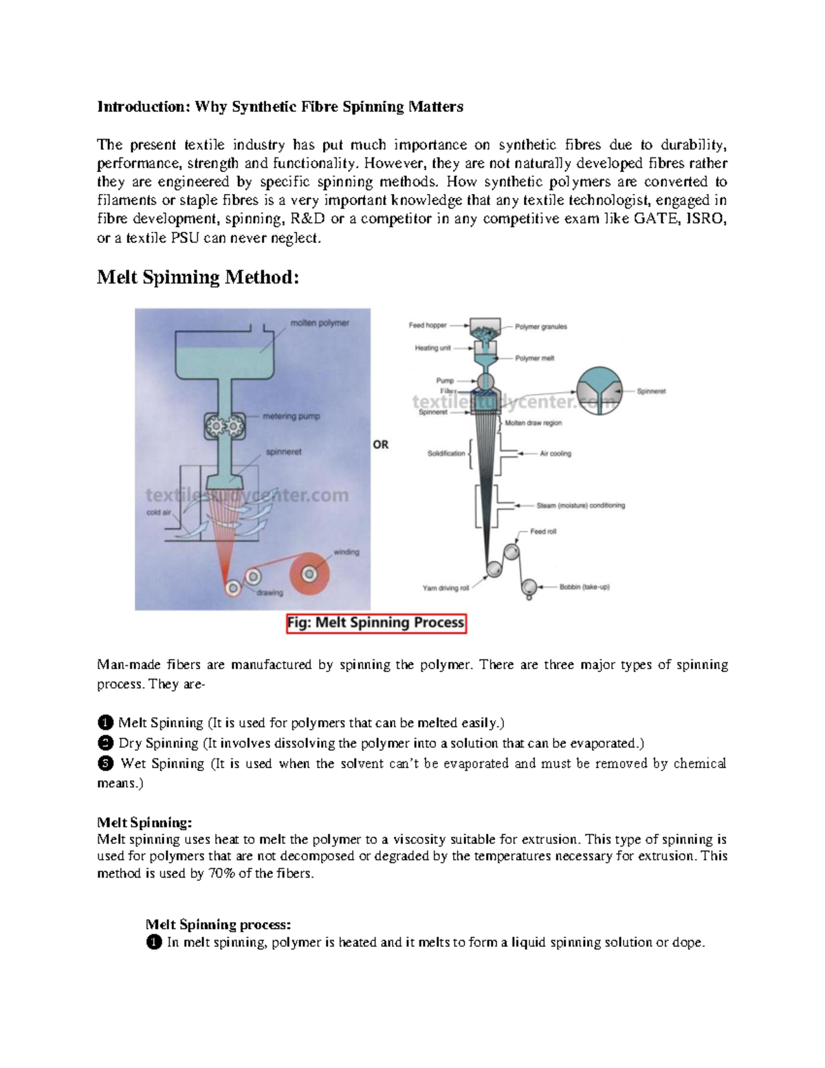 Textile Fiber-II: Understanding Synthetic Fibre Spinning Techniques ...