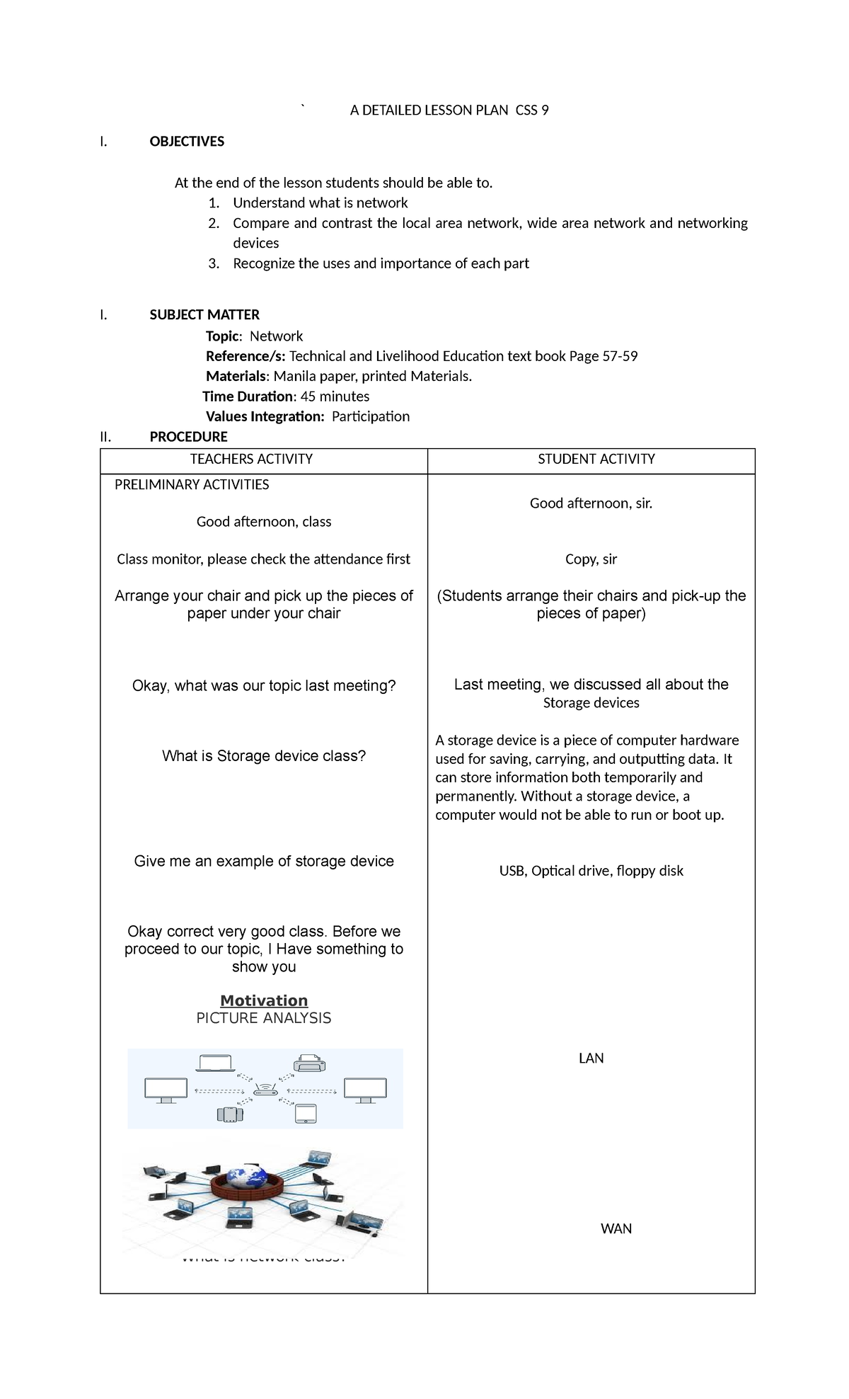 Lp in css9 L5 - LESSON PLAN - ` A DETAILED LESSON PLAN CSS 9 I ...