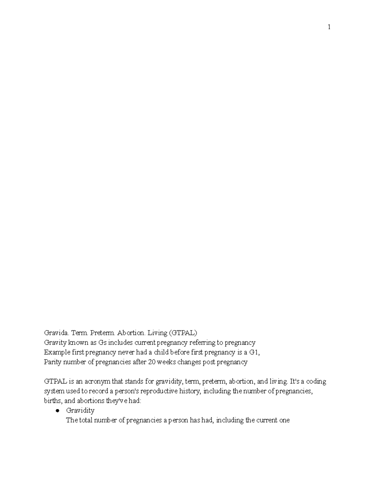 GTPAL & Maternal Care: Understanding Pregnancy Terminology and Outcomes ...