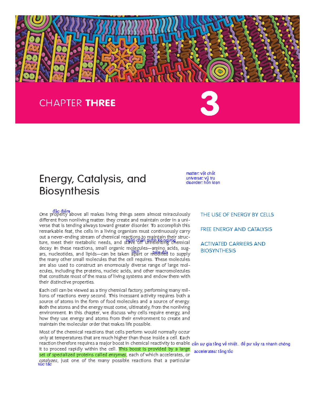 Essential Cell Biology (5th Ed) Chapter 3: Energy and Catalysis - Studocu