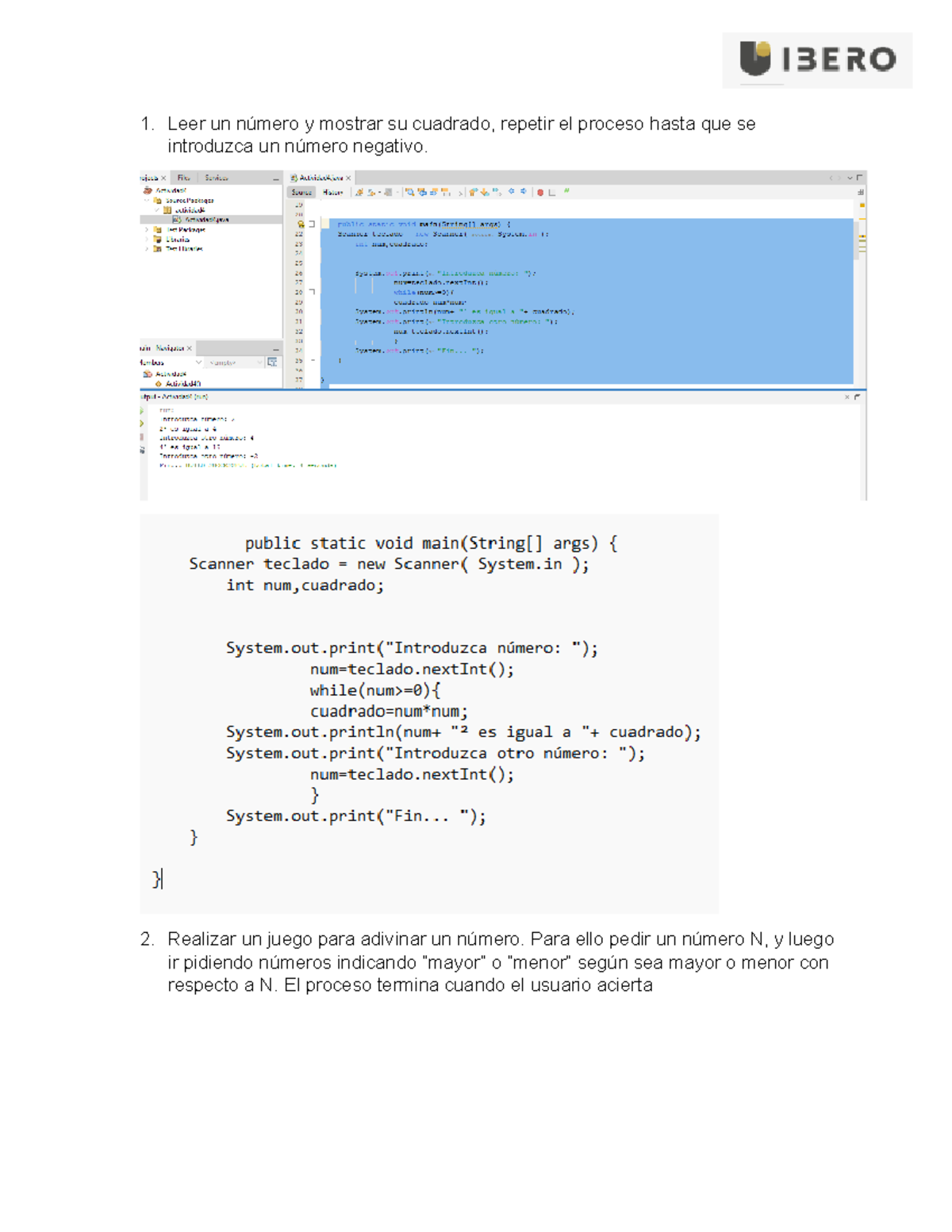 Actividad 4 - Ejercicios de Programación y Algoritmos - IFCD0110 - Studocu