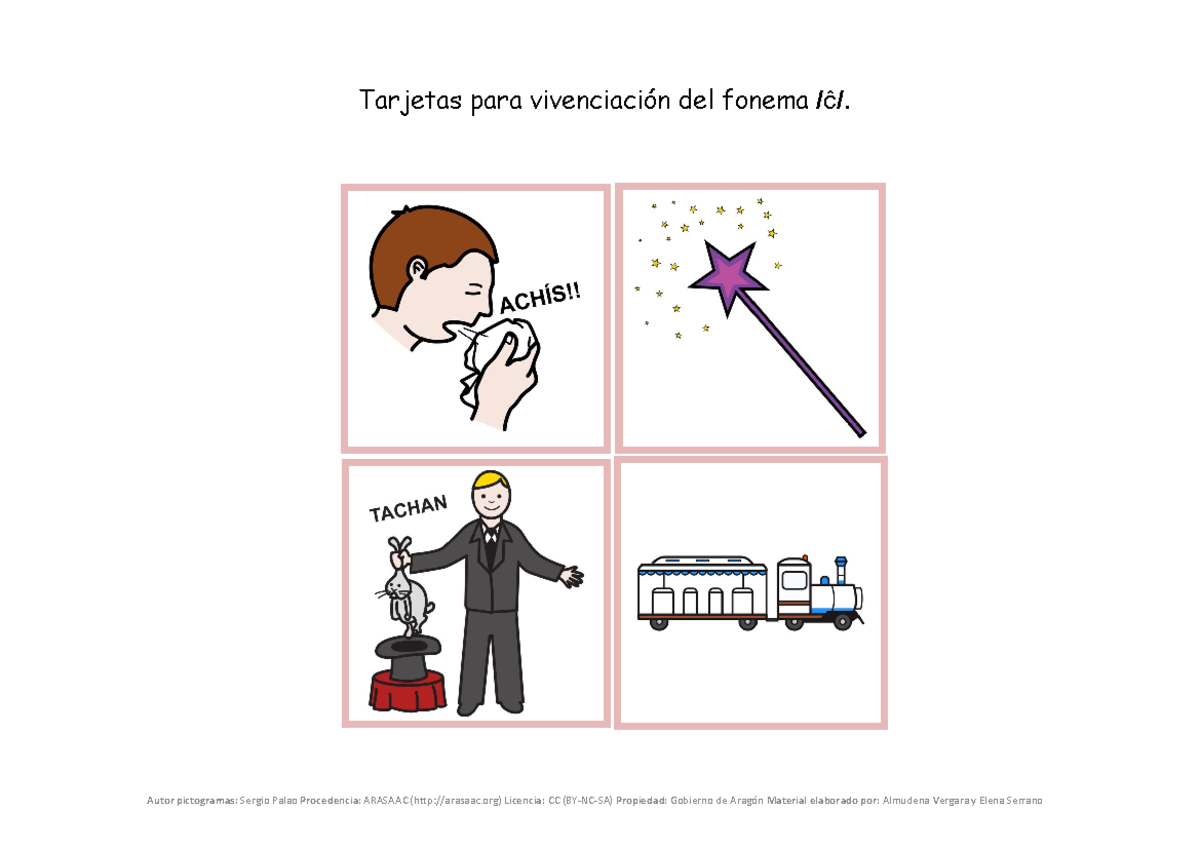 Tarjetas de Vivenciación del Fonema CH - Material Complementario - Studocu