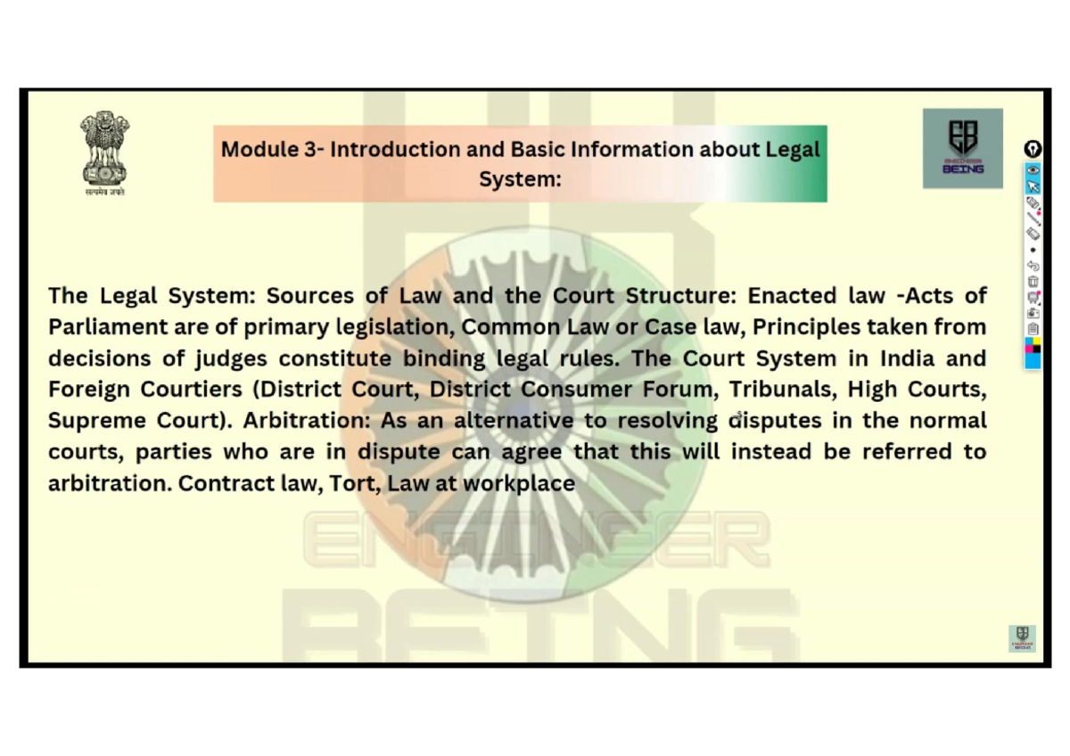 COI Unit-3 - Overview of Legal System in India and Arbitration ...