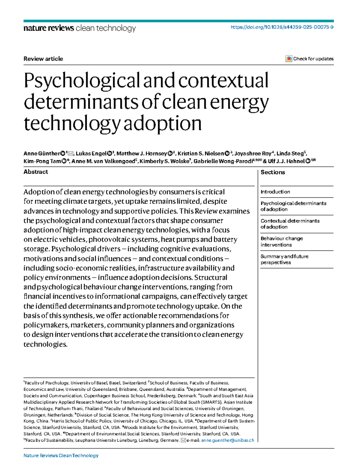 Psychological and Contextual Factors in Clean Energy Tech Adoption ...