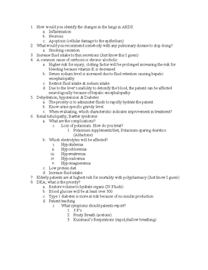 N212 Revised Study Guide - N212 Review of Pathophysiology (REVISED ...