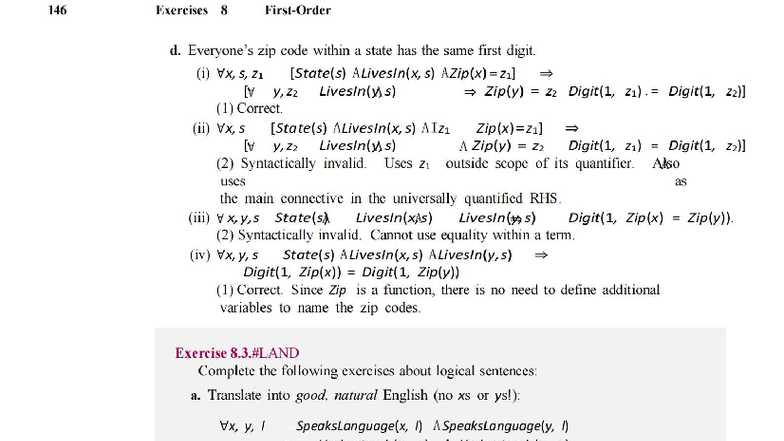 Solutions Manual for AI: Exercises on Logical Sentences 232 - Studocu