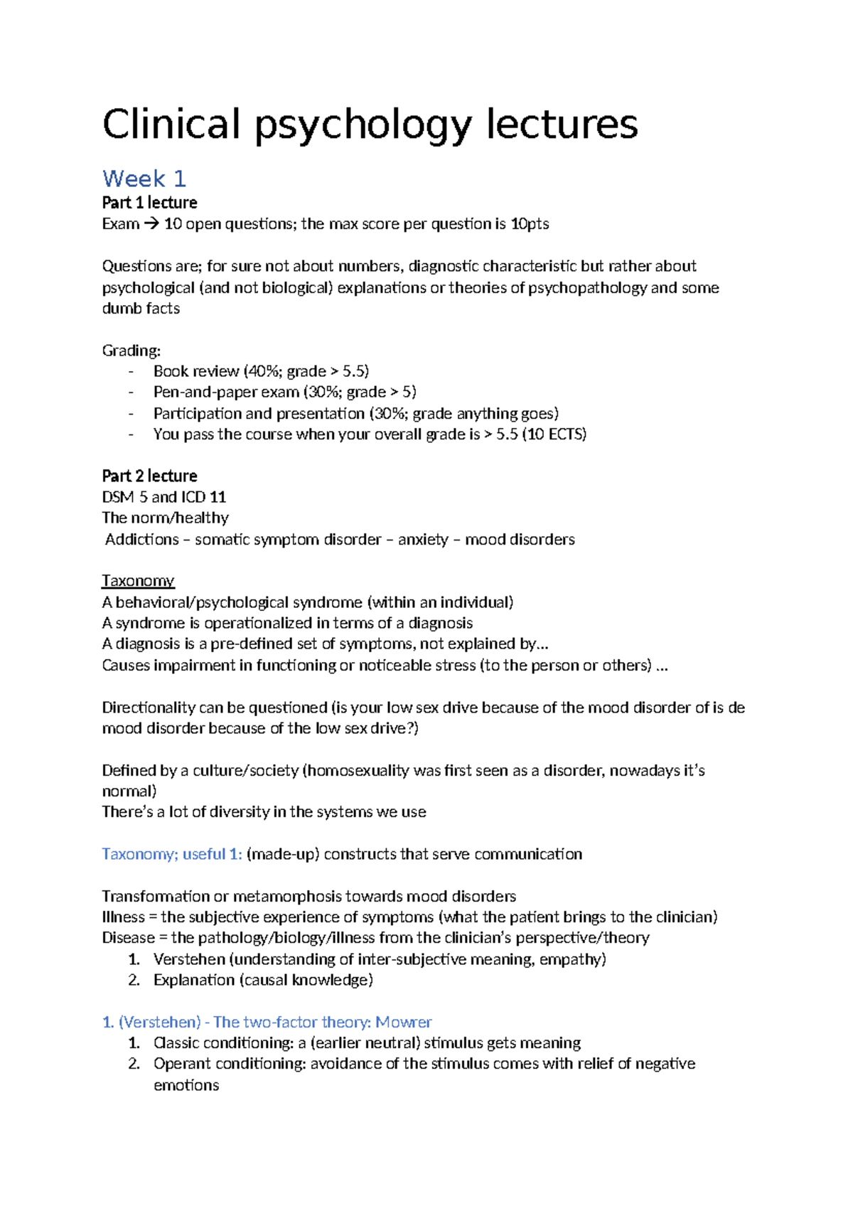 Clinical Psychology Lectures: A Comprehensive Study Guide (CPL-101 ...