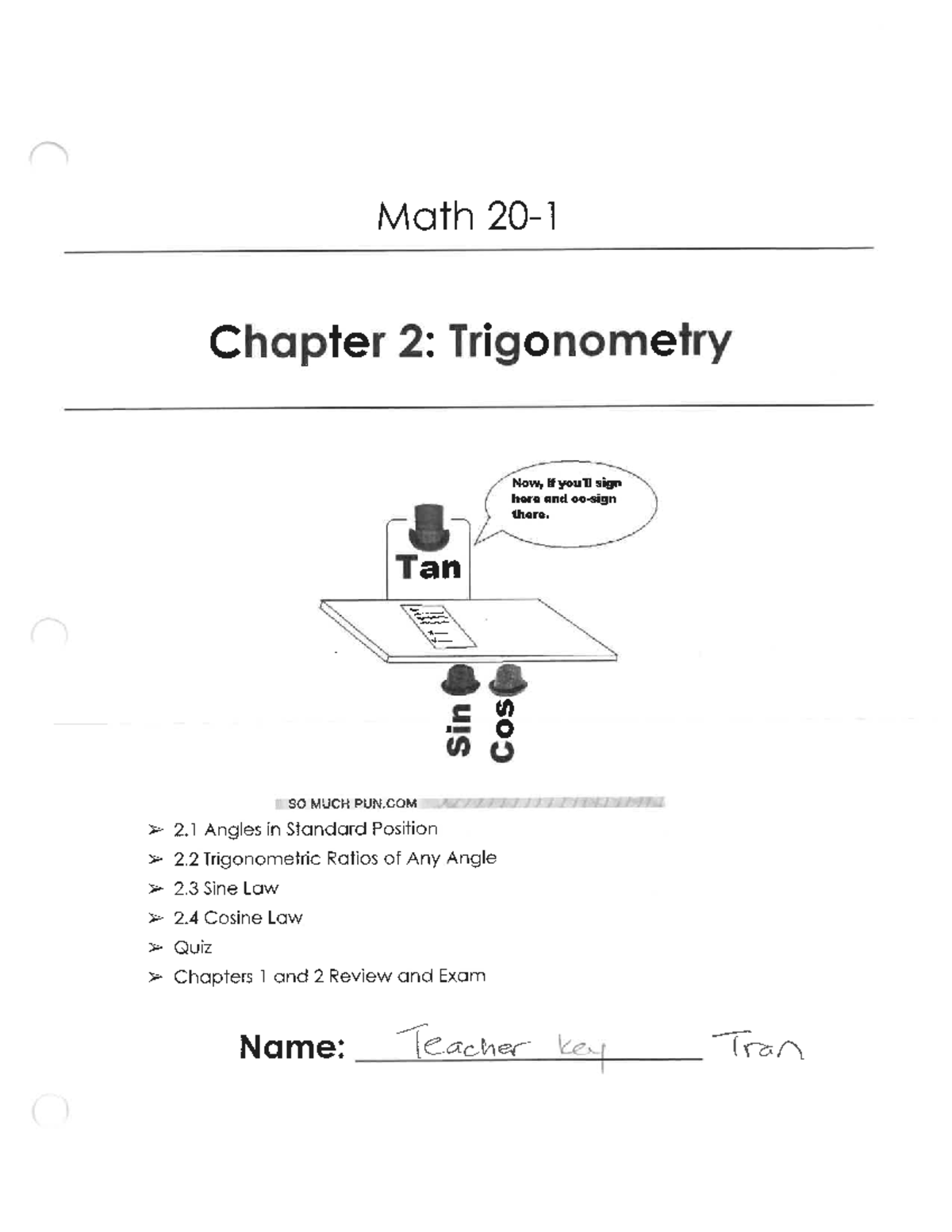 Math 8: Chapter 2 Trigonometry Notes & Key Concepts - Studocu