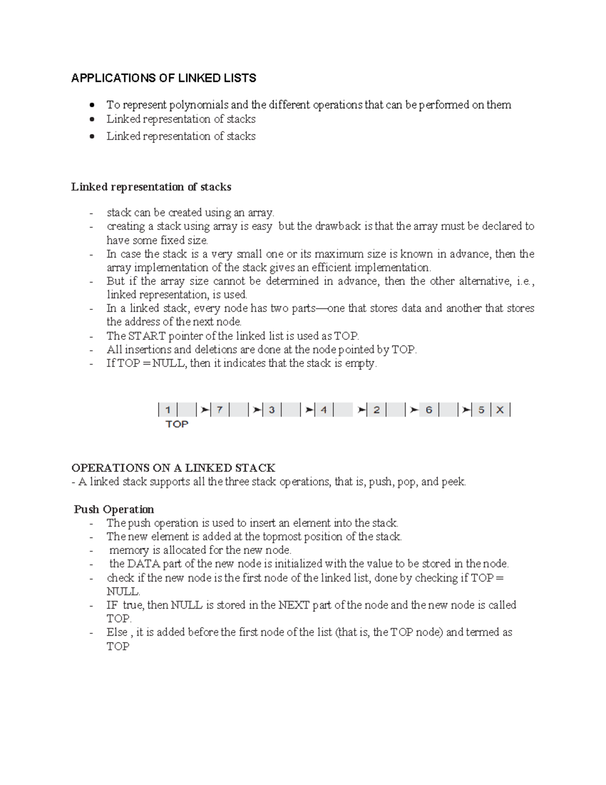 Applications of Linked Lists in Stacks and Polynomial Representation ...