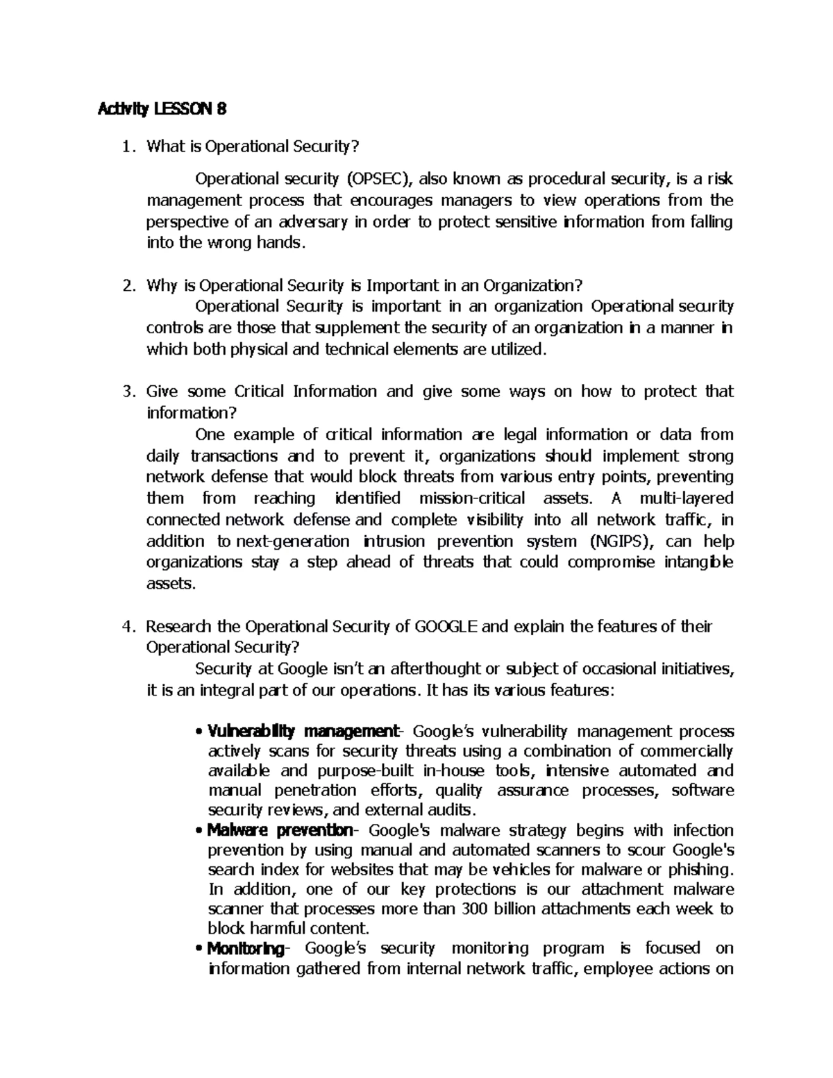 Case Study Targeted Attack Game - Case Study 1: Targeted Attack: The ...