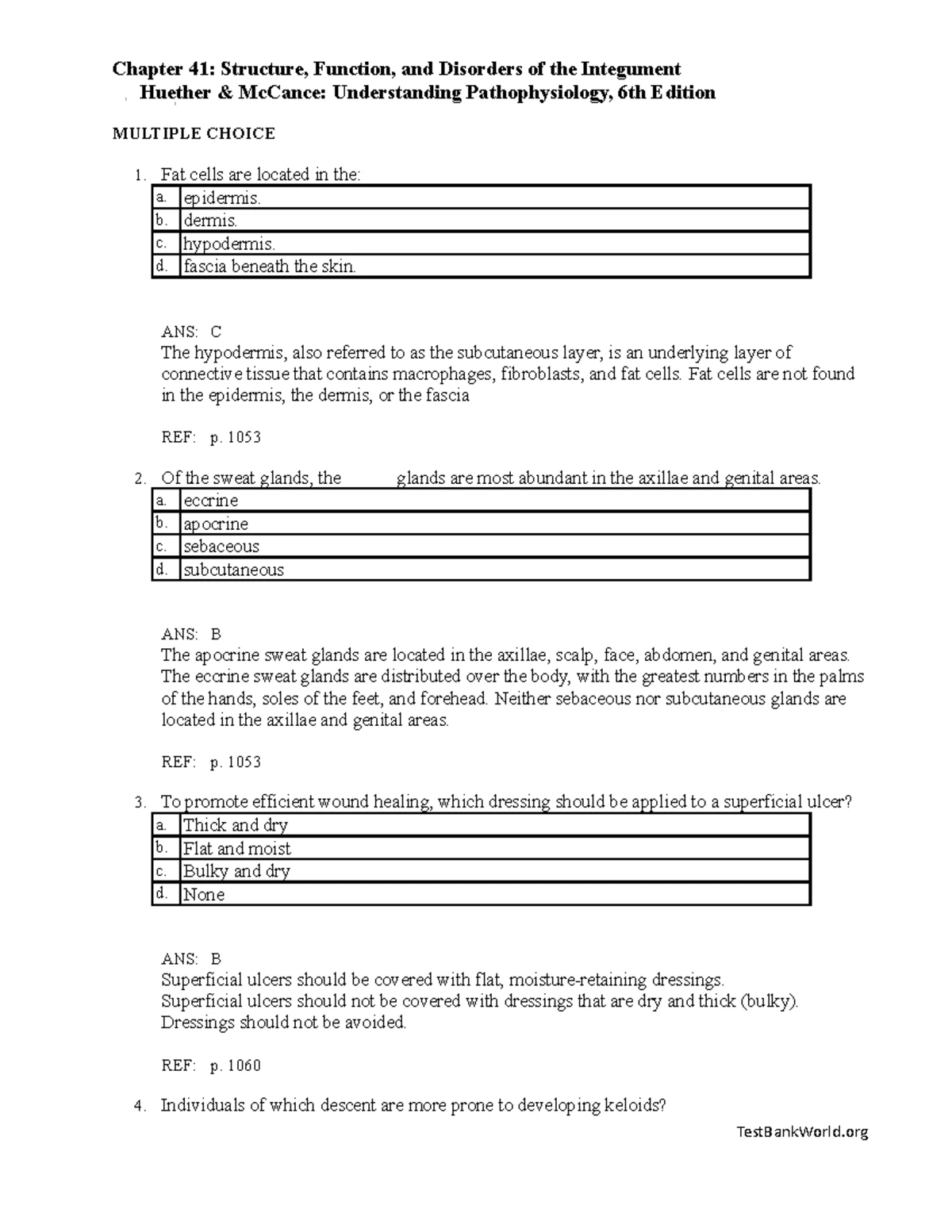 C19 - practice questions for chapter 19 alterations of hormonal ...