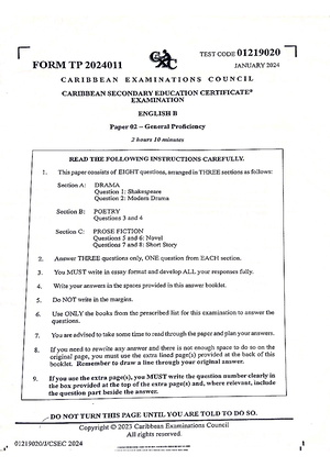 POB JULY 2020 Paper 1 - practice questions - principles of business ...