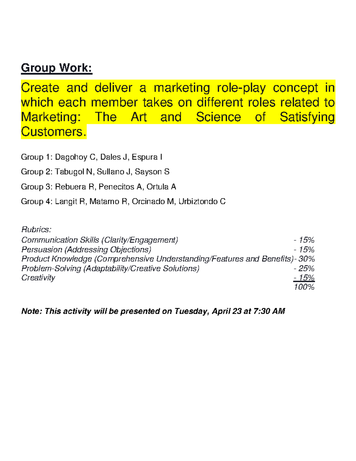 -sqr2g1xeb Group Work Activity - Group Work: Create and deliver a ...