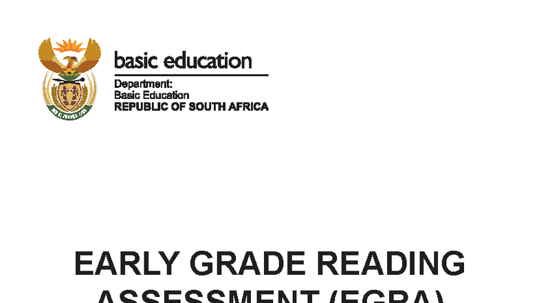 EFAL EGRA Teacher Guide for Early Grade Reading Assessment 250116 - Studocu