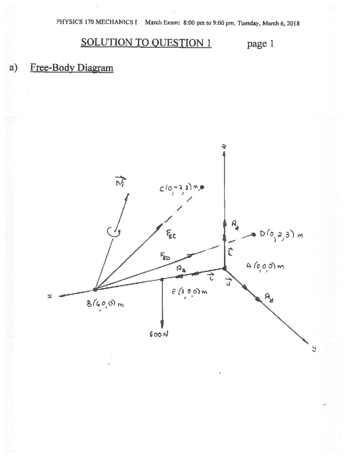 2017 W2 PHYS 170 March Exam Solutions - PHYS 170 - Studocu