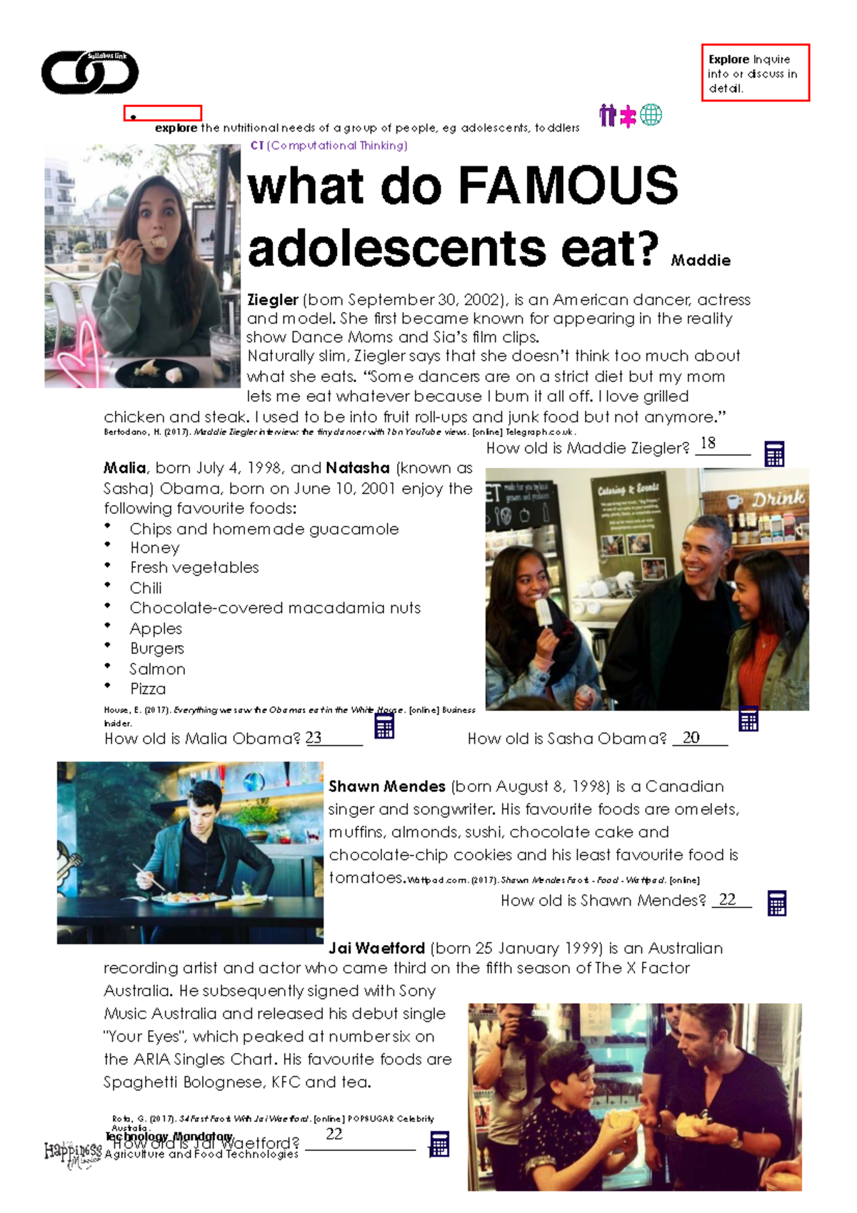 CT: Adolescent Nutrition Insights and Meal Planning - Studocu