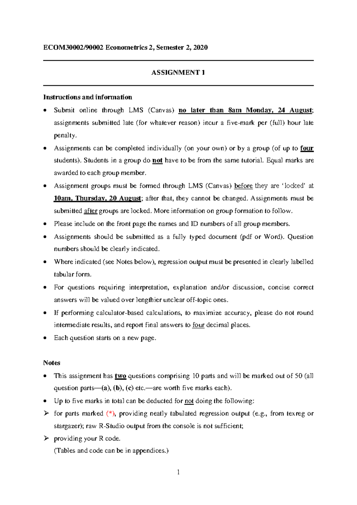 Assignment 1 ecom2 - Warning: TT: undefined function: 32 ECOM30002 ...