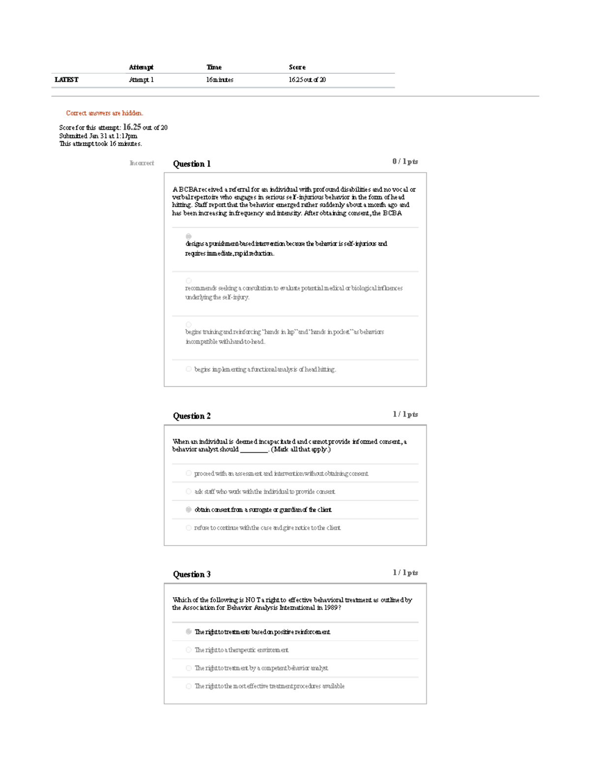 Week 5 Quiz: ABS200 Applied Behavioral Sciences Score Report - Studocu