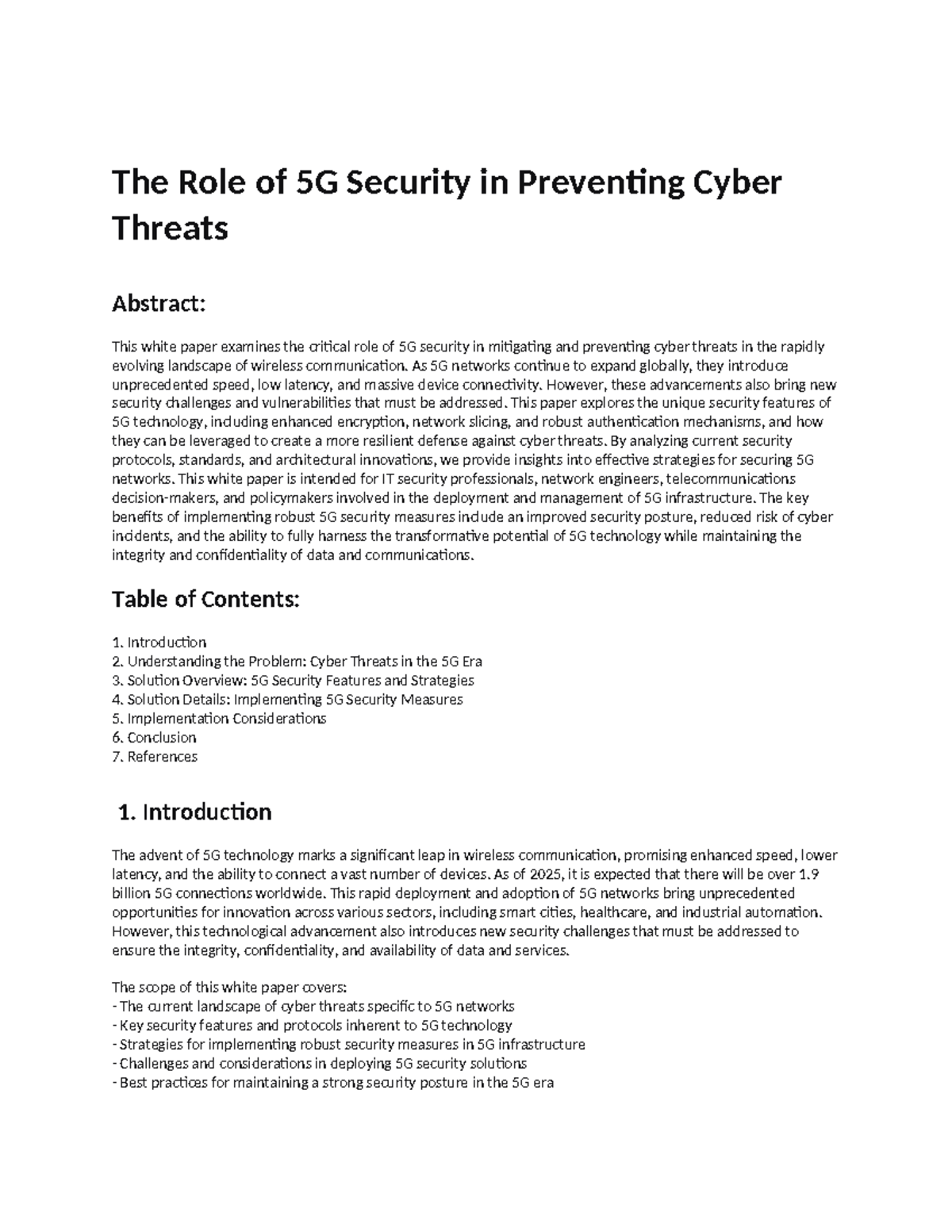 The Role of 5G Security in Preventing Cyber Threats - The Role of 5G ...