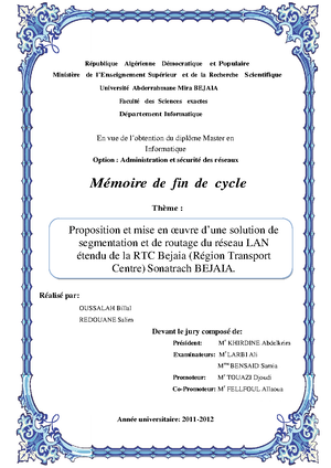 Rapport - PFE - Rapport de stage de fin d’année 2 éme année cycle Génie ...