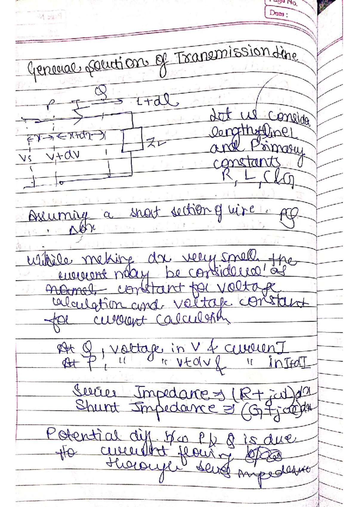 General Transmission Line Equations (Course Code: QPI) - Studocu