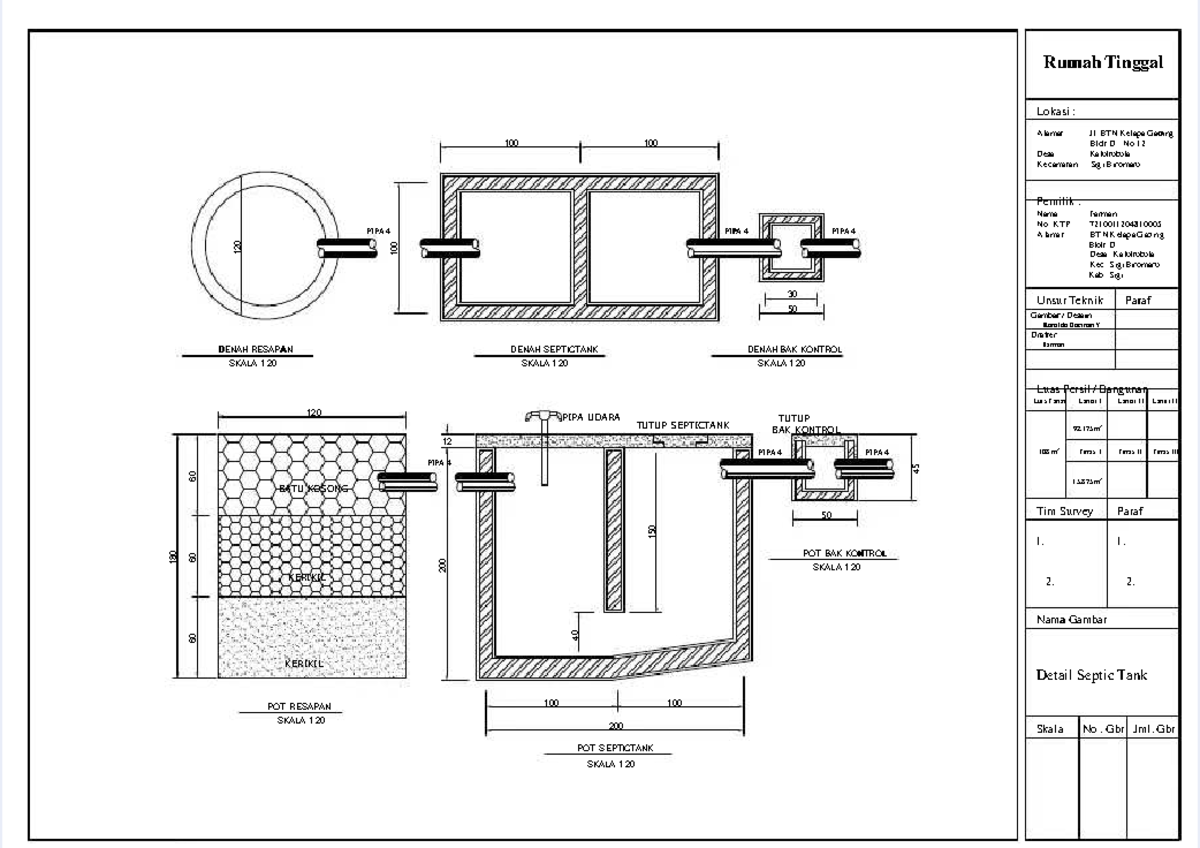 Detail Desain Septic Tank dan Resapan - PIPA 4 0 2 1 - Studocu