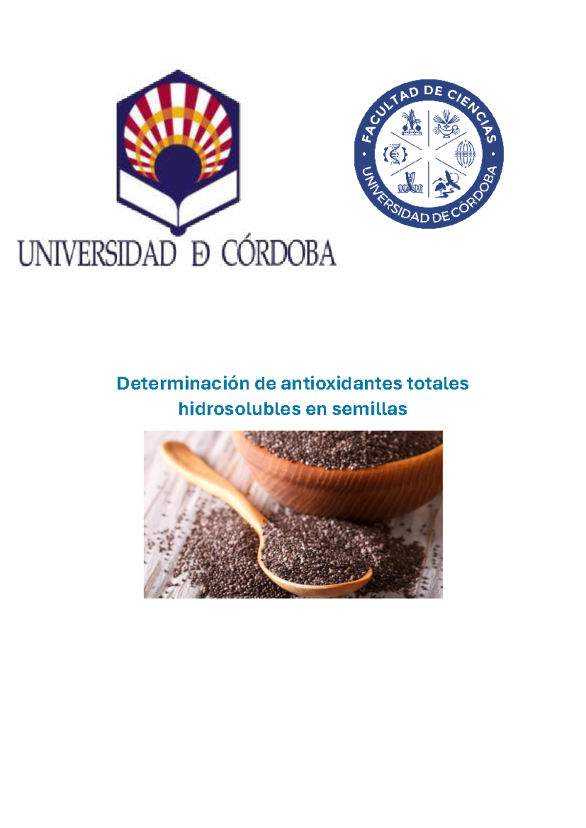 Informe sobre Antioxidantes Totales Hidrosolubles en Semillas (FE-1 ...